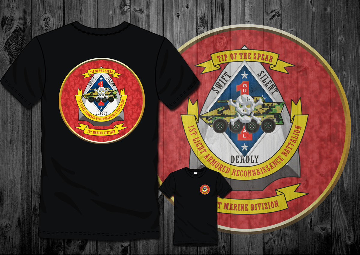 1st Light Armored Reconnaissance Battalion (LAR) Logo T-Shirts ...