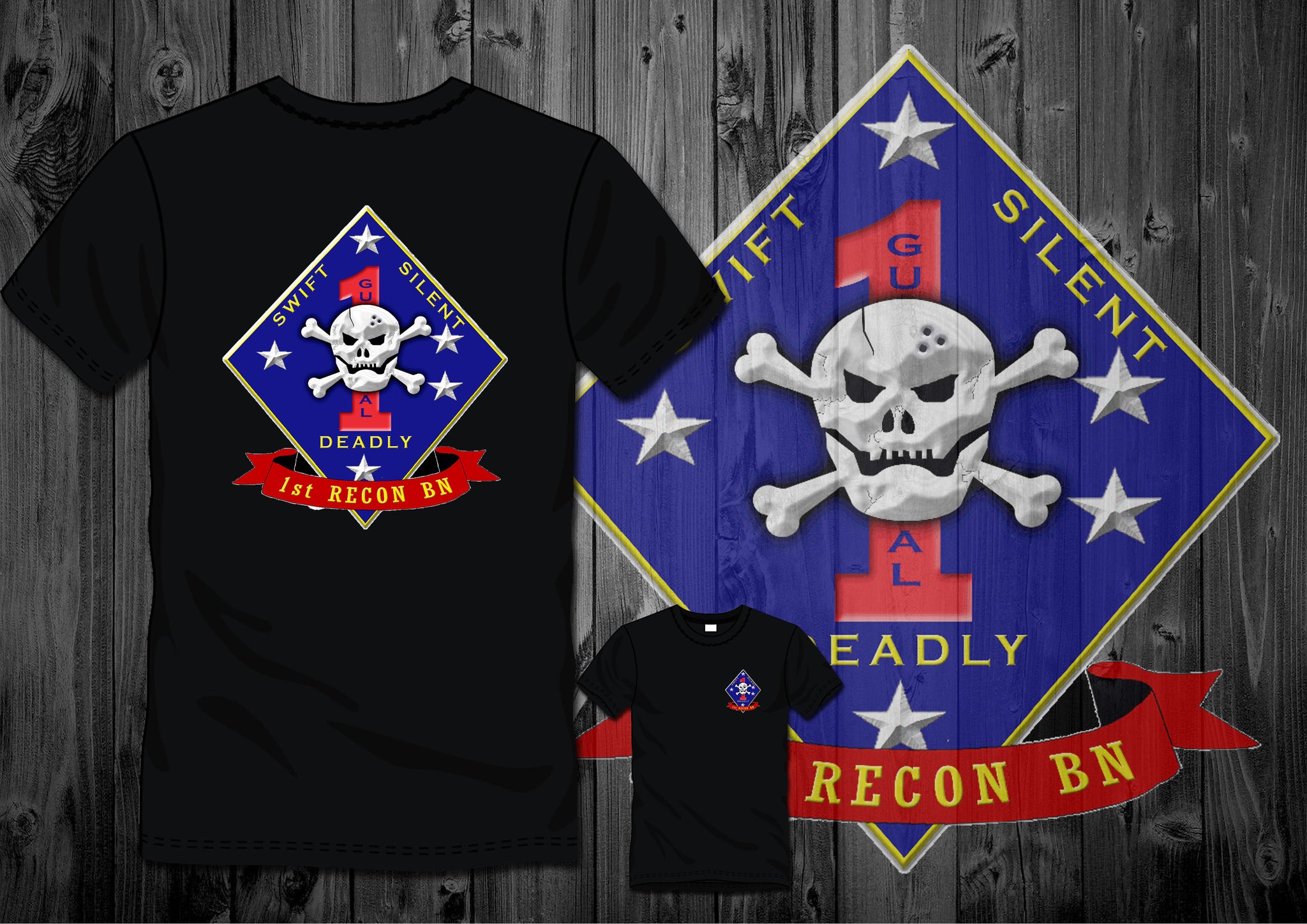1st Recon Battalion Logo 1st Recon Battalion Logo T Shirts – Jarhead